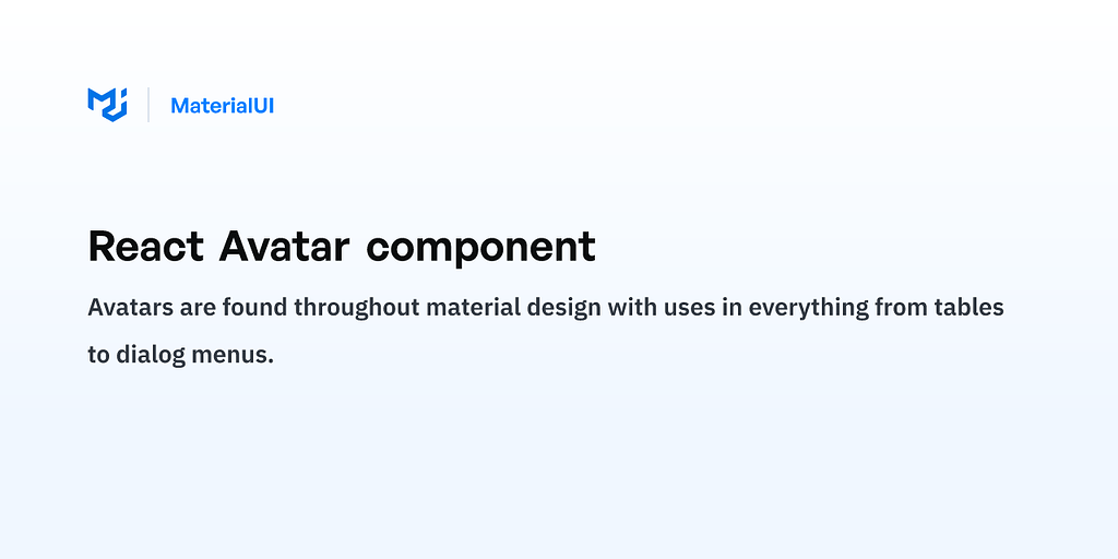 Avatar component for react? - Framework7 Forum Avatar component for react? - Framework7 Forum