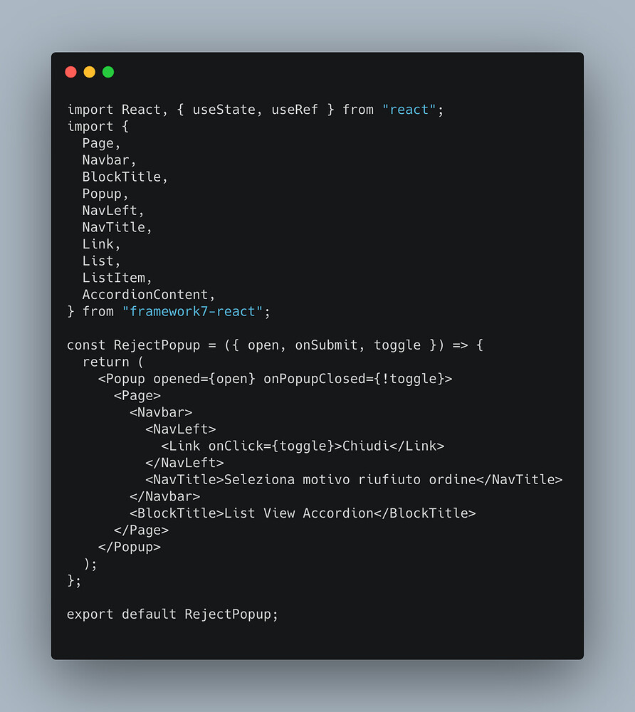 Open Popup from another component in REACT - Framework7 Forum
