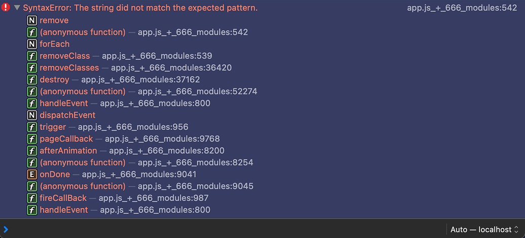 V6 Syntaxerror The String Did Not Match The Expected Pattern When Using Swiper On A Component