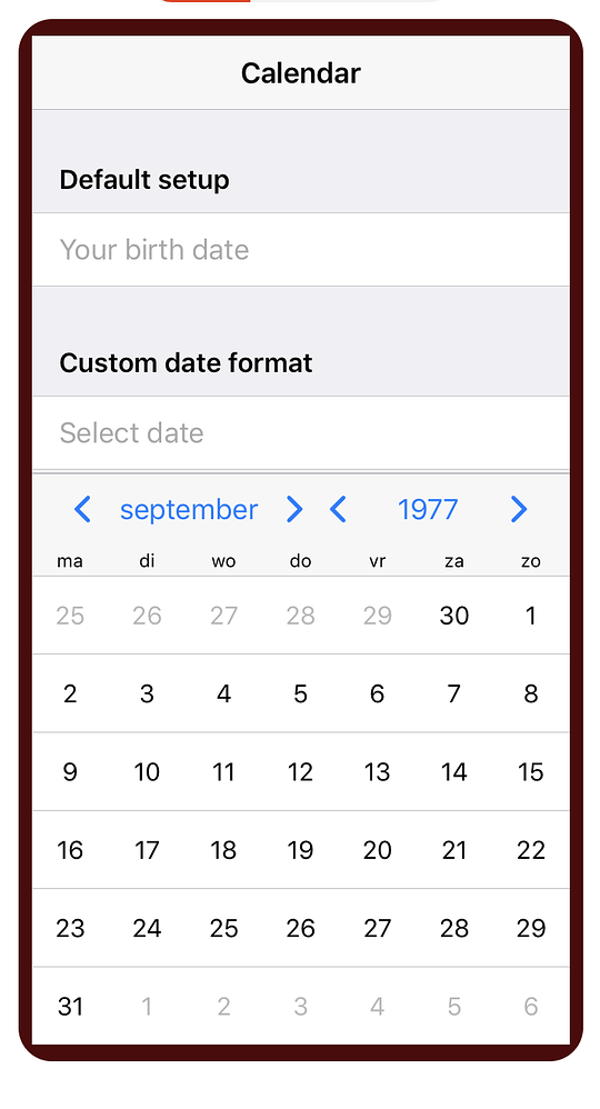 Bug In Calendar Only Safari Questions Framework7 Forum
